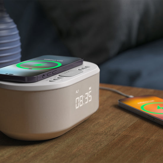 i-box Dawn Bedside Alarm Clock with Wireless Charging