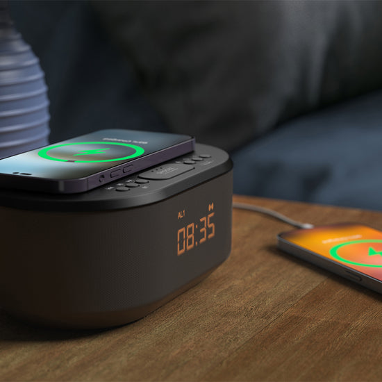 i-box Dawn Bedside Alarm Clock with Wireless Charging