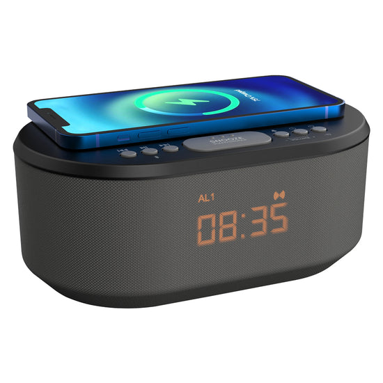 i-box Dawn Bedside Alarm Clock with Wireless Charging