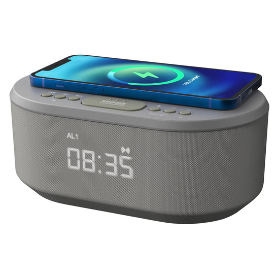 i-box Dawn Bedside Alarm Clock with Wireless Charging