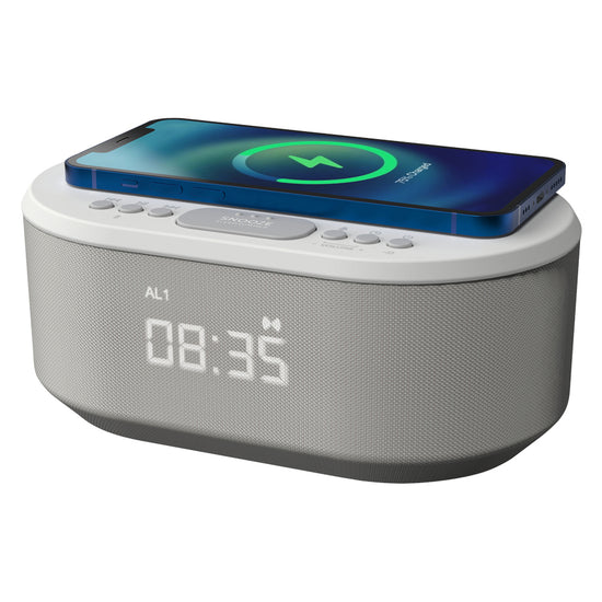 i-box Dawn Bedside Alarm Clock with Wireless Charging