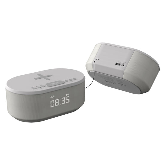 i-box Dawn Bedside Alarm Clock with Wireless Charging
