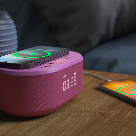i-box Dawn Bedside Alarm Clock with Wireless Charging