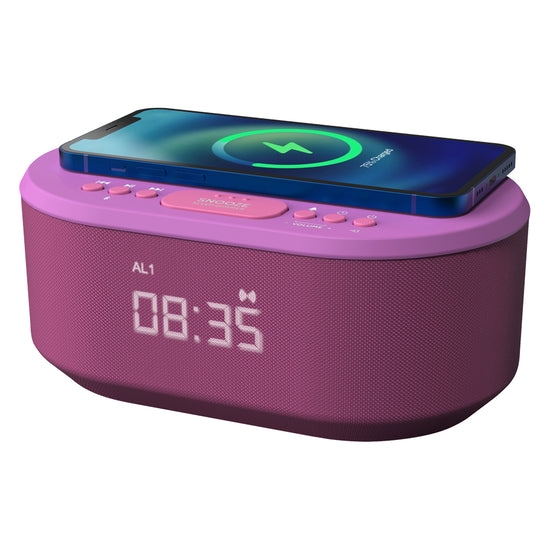 i-box Dawn Bedside Alarm Clock with Wireless Charging