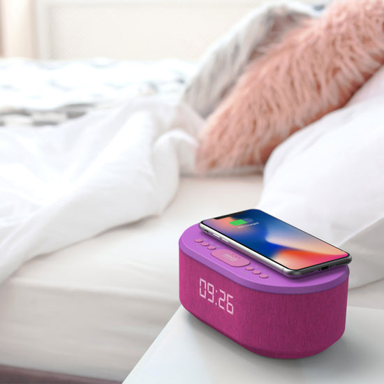 i-box Dawn Bedside Alarm Clock with Wireless Charging