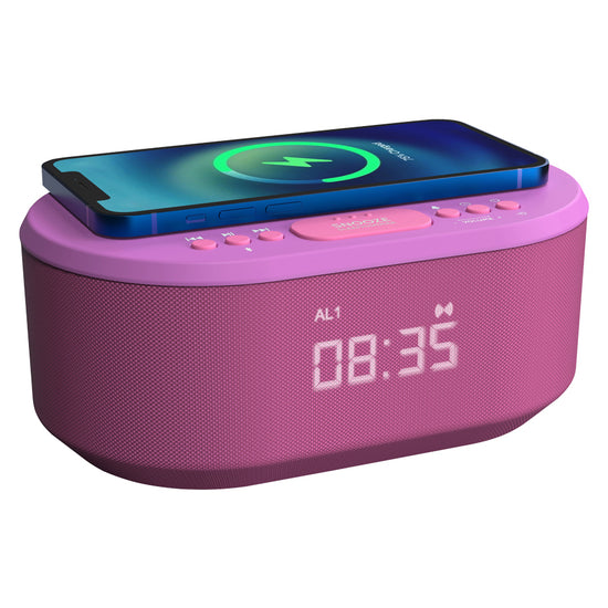 i-box Dawn Bedside Alarm Clock with Wireless Charging
