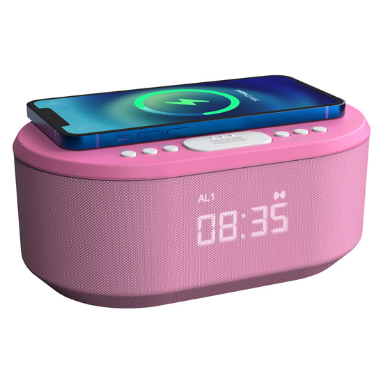 i-box Dawn Bedside Alarm Clock with Wireless Charging