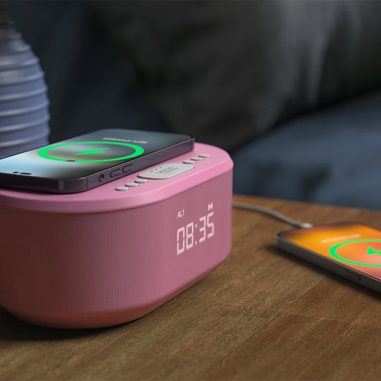 i-box Dawn Bedside Alarm Clock with Wireless Charging
