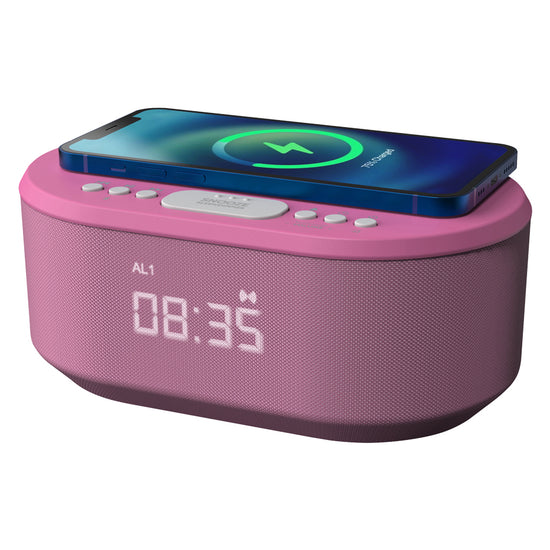 i-box Dawn Bedside Alarm Clock with Wireless Charging